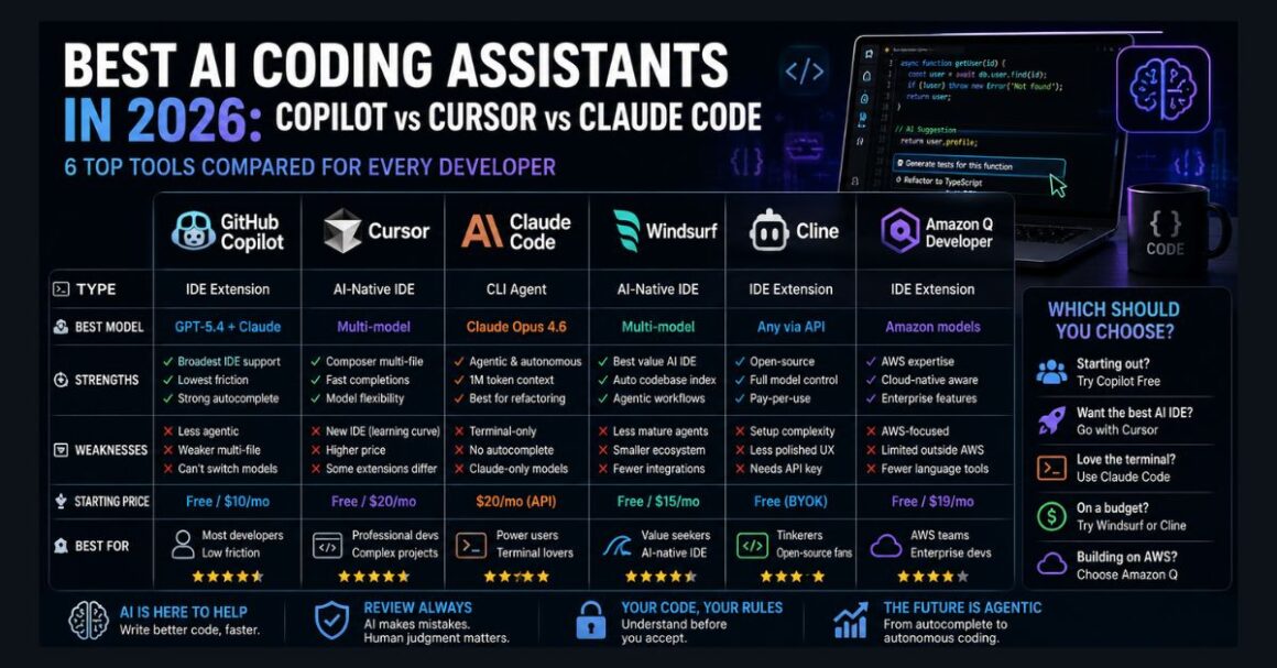 Best AI Coding Assistants 2026: Copilot vs Cursor vs Claude Code