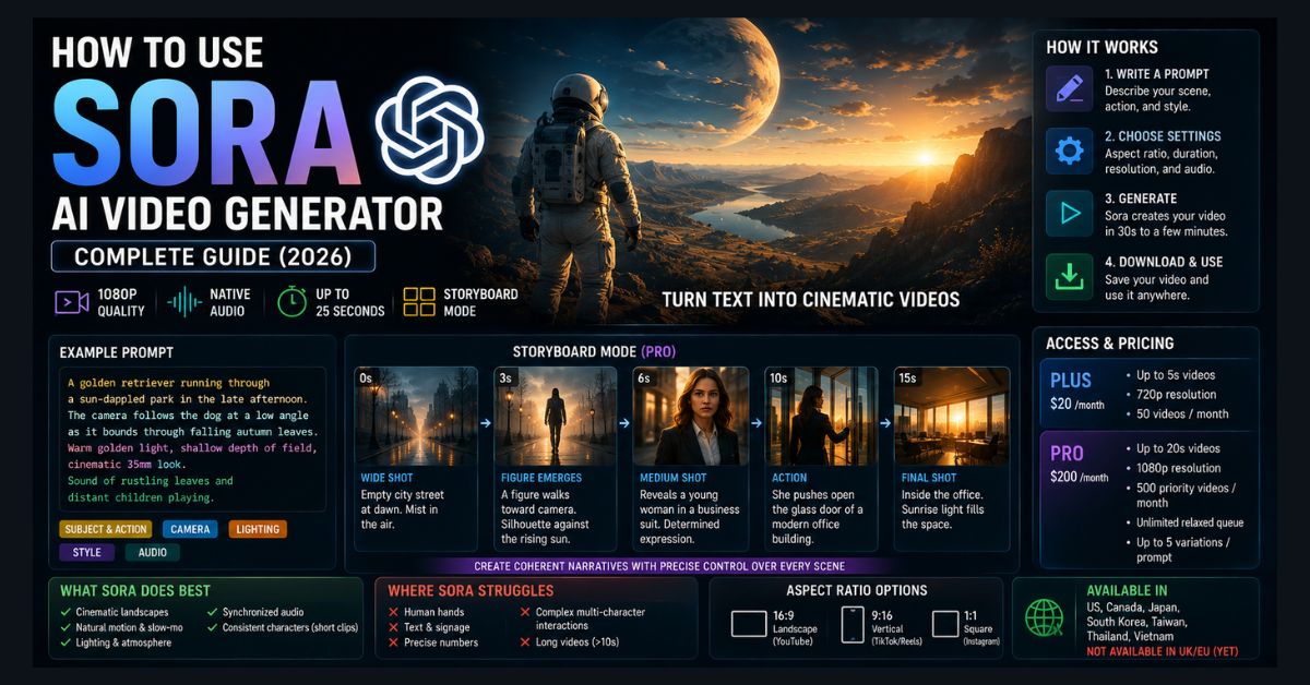 How to Use Sora AI Video Generator (2026) — Step-by-Step Guide