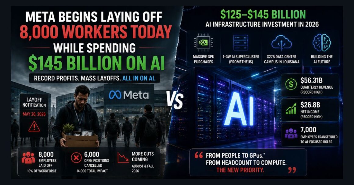 Meta Layoffs Begin Today: 8,000 Jobs Cut as $145B Goes to AI