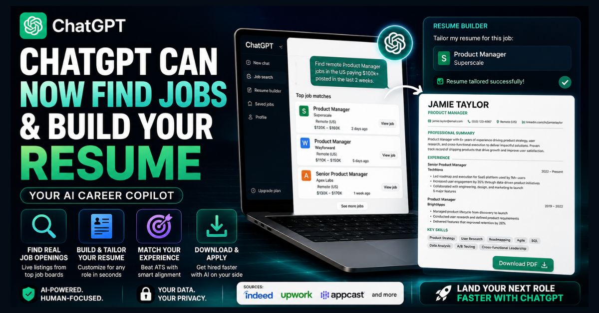 ChatGPT Job Search & Resume Tool: How to Use It (2026)
