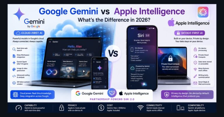 Google Gemini vs Apple Intelligence: Key Differences Explained (2026)